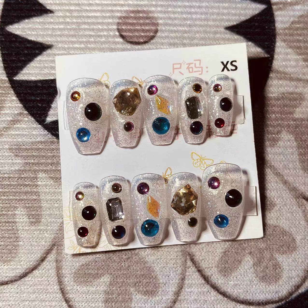 【D378】芭蕾XS號穿戴甲美甲光療甲指甲片新娘甲假指甲貼片-Taobao