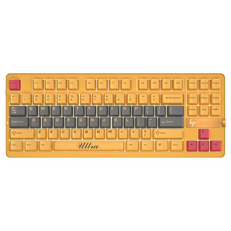 HP惠普GT87三模机械键盘 RGB灯效全键热插拔 客制化侧刻游戏电竞专用