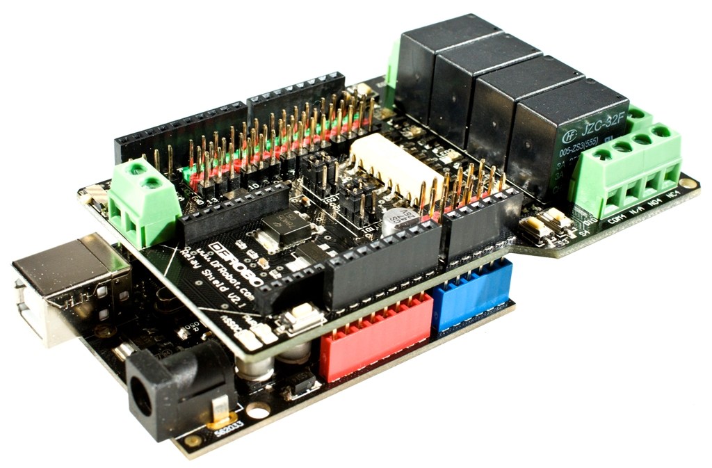 DFRobot兼容Arduino Relay Shield4路继电器模块支持xbee无线控制