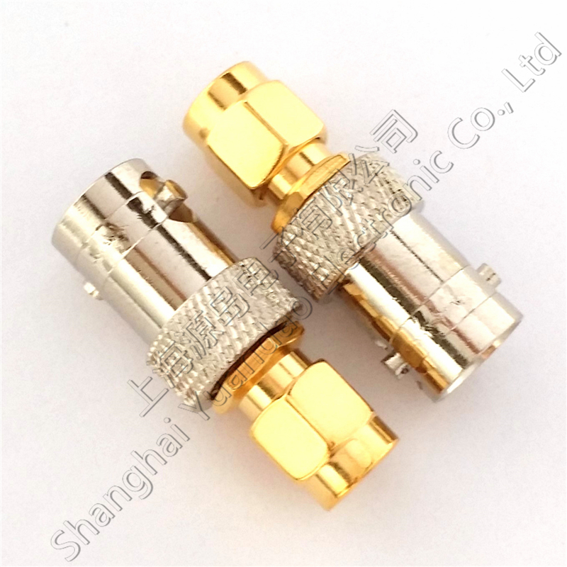 純銅轉接器接頭BNC/SMA-KJ BNC母頭轉SMA公頭BNC-K/SMA-J示波器