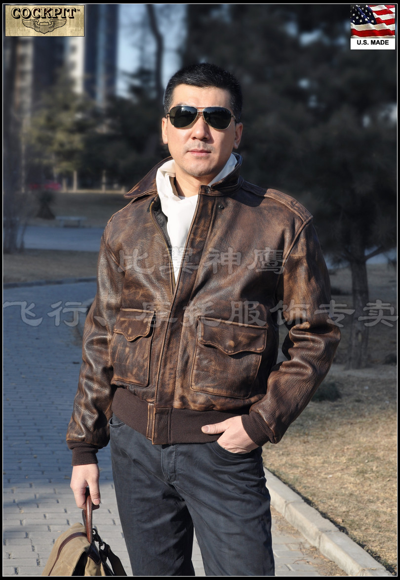 Cockpit USA Limited Edition 1931 "Mustang-Mustang" Vintage Goatskin A2 ...