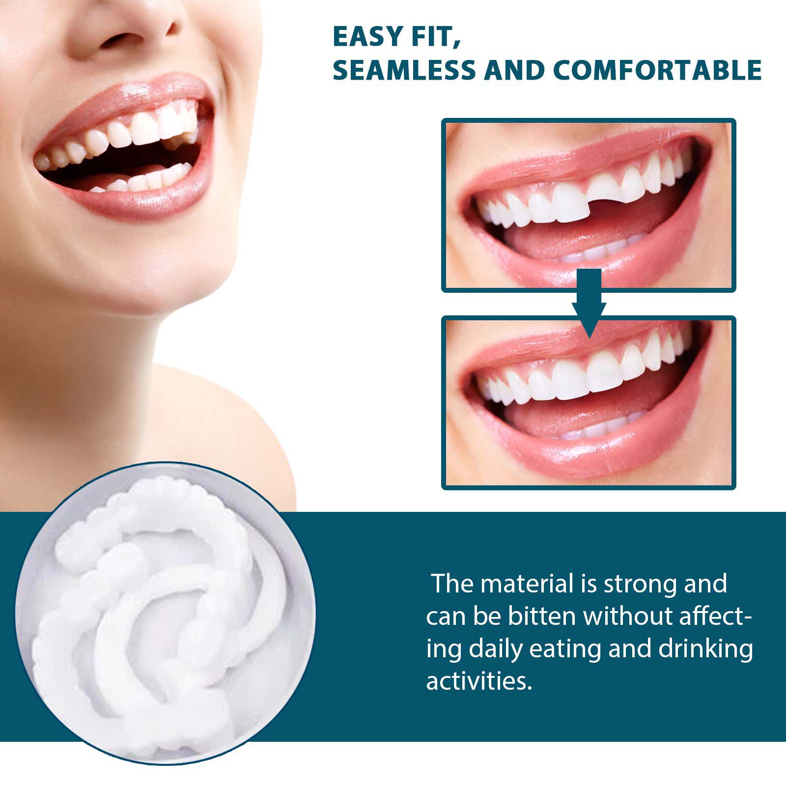 Adjustable Snap-On Dentures & Temporary Filling Braces: Your Quick Fix ...