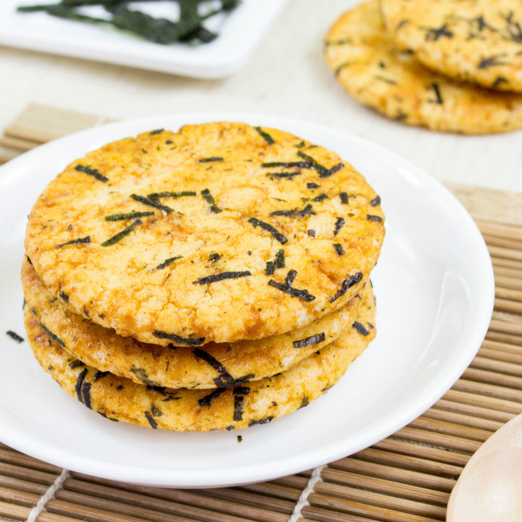 [USD 7.29] Wang Wang thick roasted seaweed rice cake 168g snack spree ...