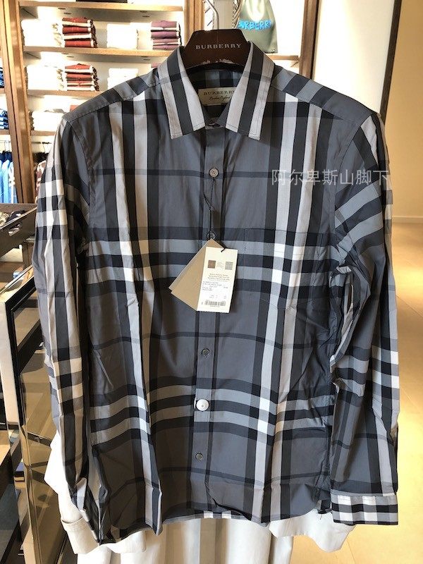 Burberry 39835371 男士格纹长袖衬衣 德国代购直邮