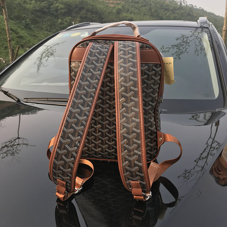 2020 new leather goya backpack travel backpack goyard student bag ...