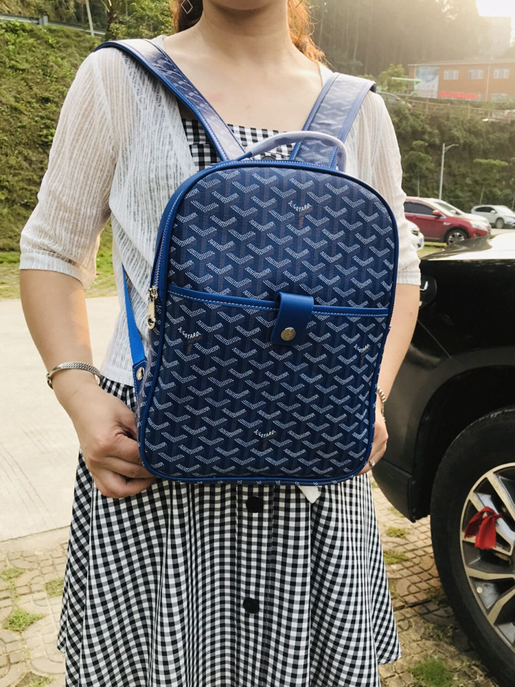 2020 new leather goya backpack travel backpack goyard student bag ...