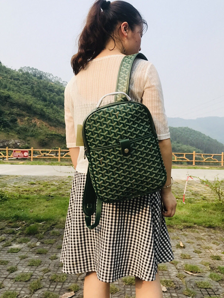 2020 new leather goya backpack travel backpack goyard student bag ...