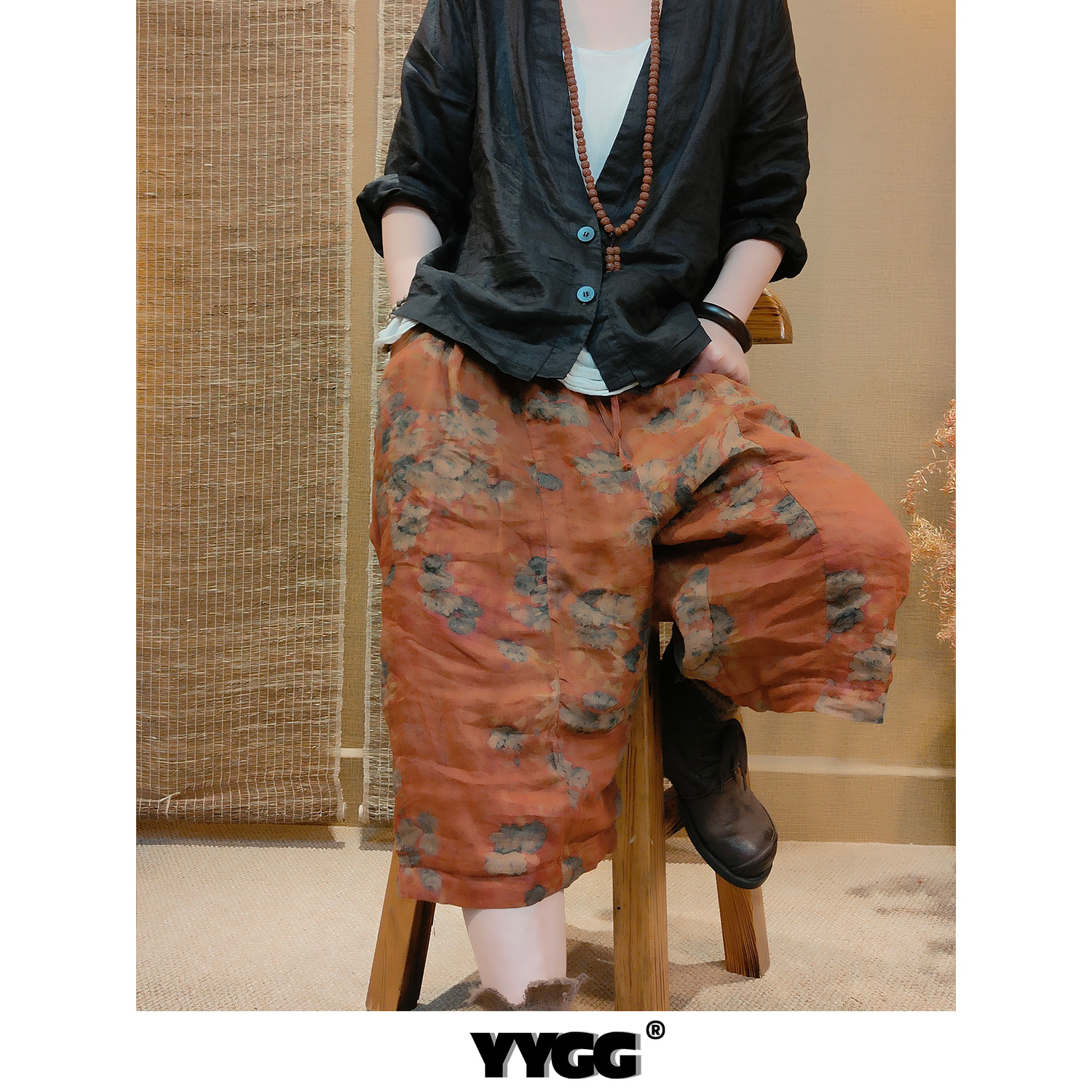 YYGG【苎麻透气中长裤】24夏季双层宽松设计款苎麻透气中长裤282