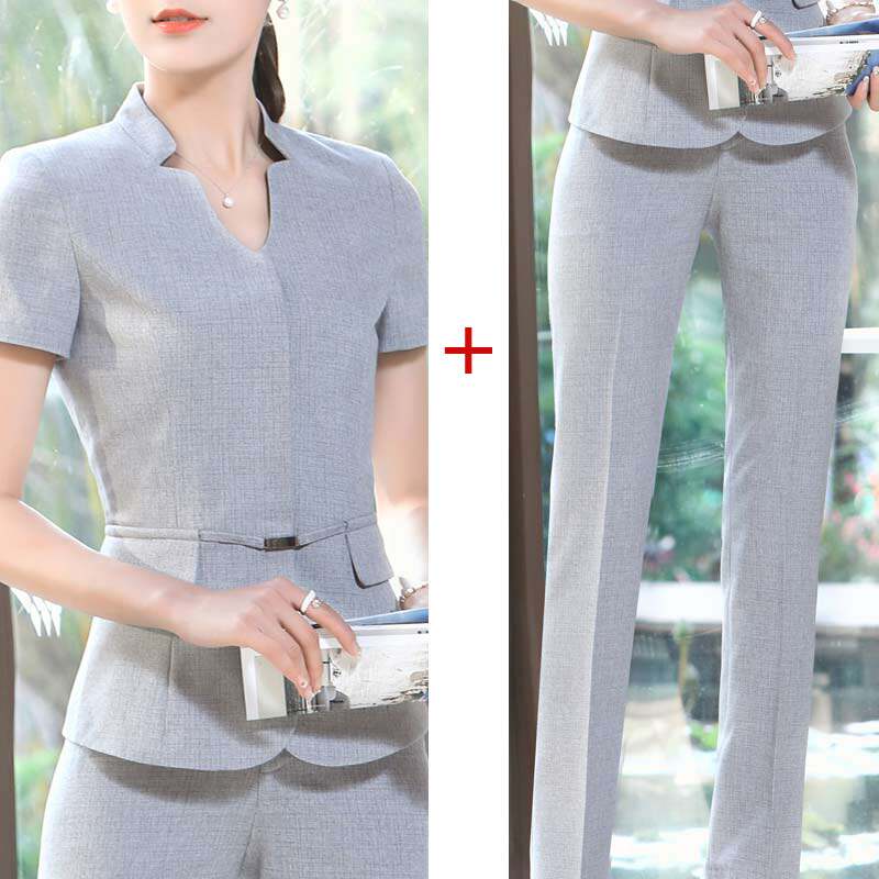 [USD 41.47] Hotel jewelry manager front desk uniform summer ...