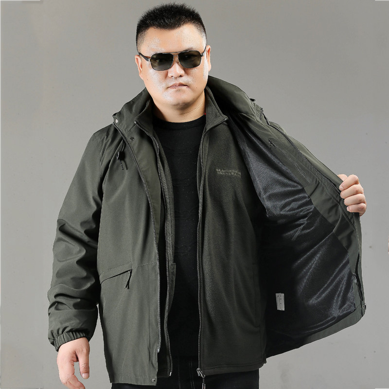 Plus Fattening Code Plus Fleece Cotton Coat Fats Fat Guy Fat Anti ...