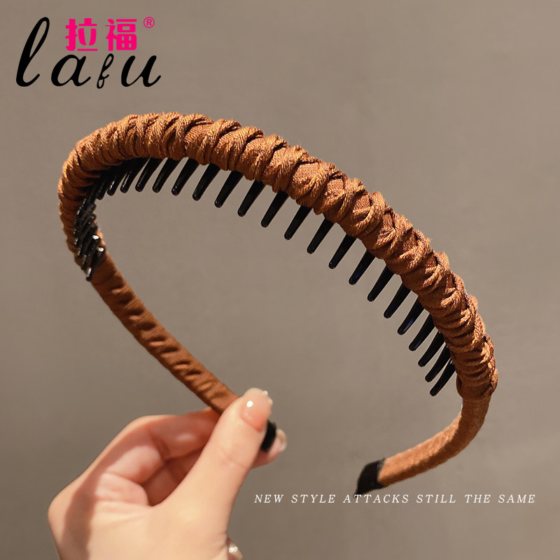 [USD 8.88] Hair hoop female high skull head pressure hair hoop wash ...