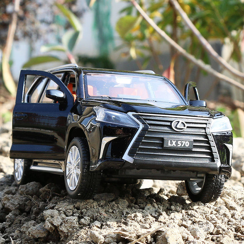 Applicable to Lexus LX570 alloy car model 1:32 acousto-optical pullback ...