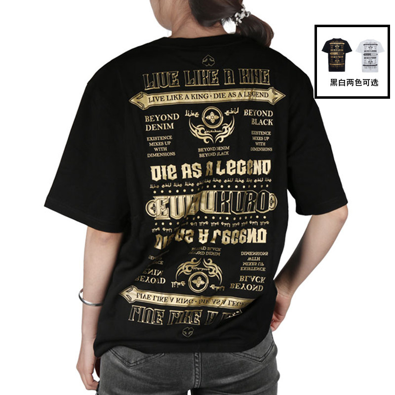 EVISU EVISUKURO 19SS men and women with the same pattern printed short ...