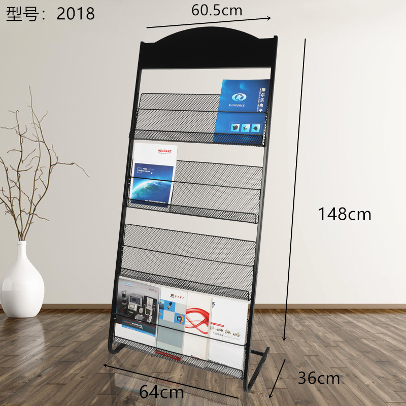Floor-to-ceiling A4 color page promotional material shelf display shelf ...