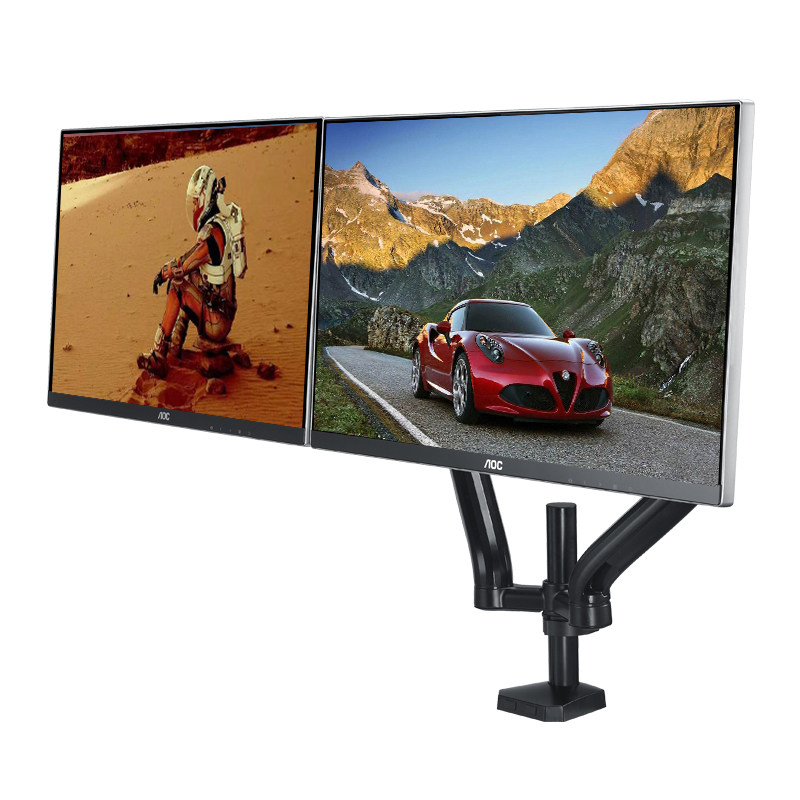 [USD 180.35] AOC Dual Screen Monitor Holder Rotating Desktop Lifting ...