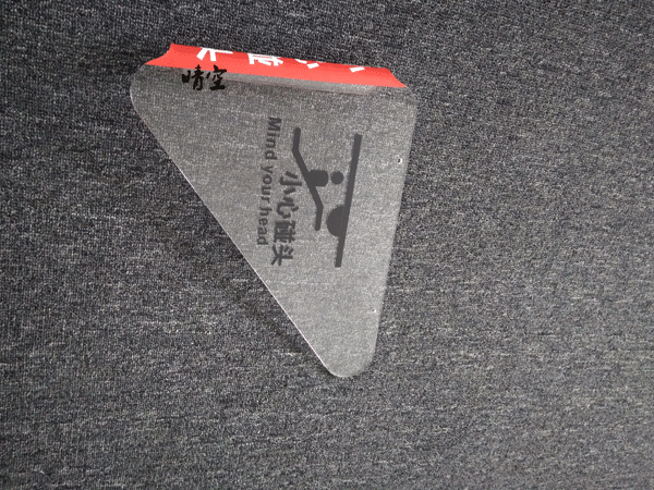 Escalator careful meeting acrylic anti-collision device triangle ...