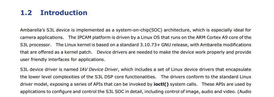 安霸ambarella CV/s5L/s3l/s2l/H22s SDK开发板4KP60定制技术支持