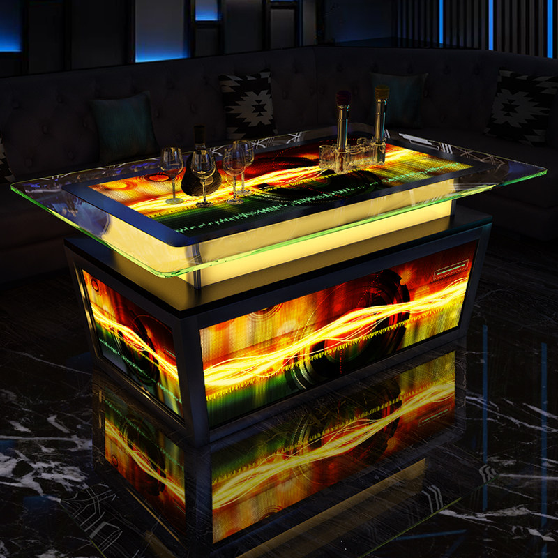 New Creative Ktv Tea Table Bar Nightclub Tea Table Tennis Red Haired ...