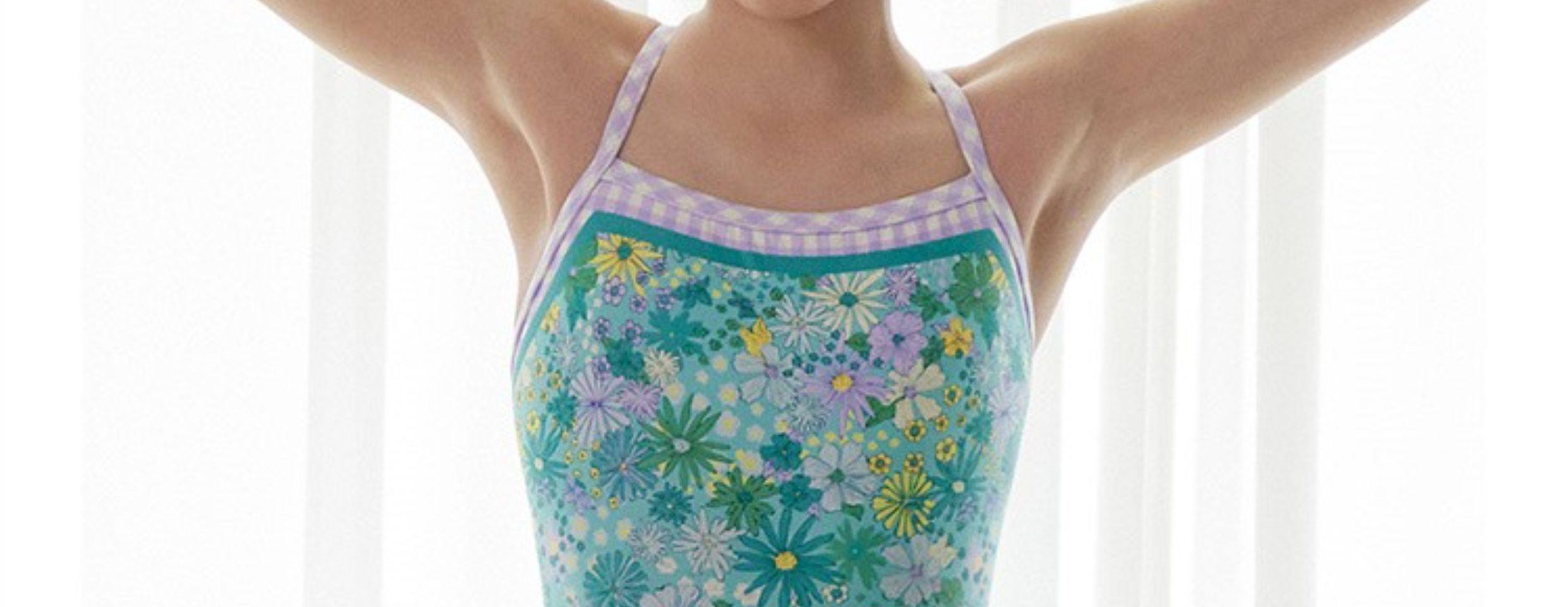 HOOG children's swimsuit female professional one-piece girl new high ...