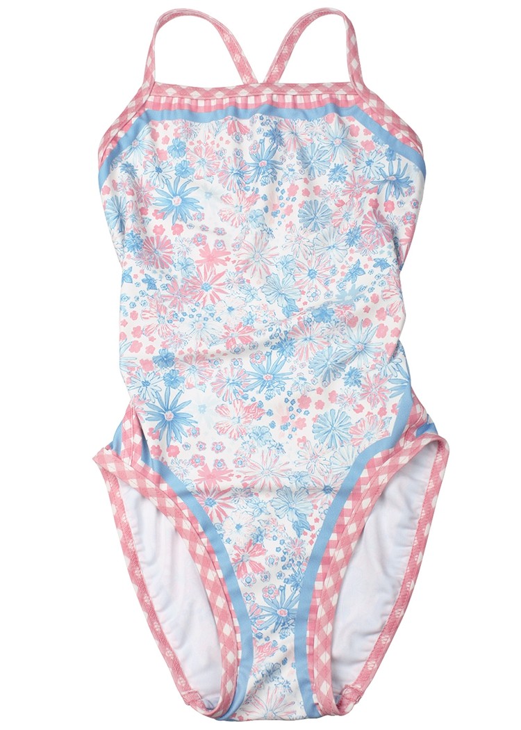 HOOG children's swimsuit female professional one-piece girl new high ...