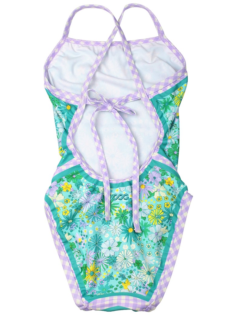 HOOG children's swimsuit female professional one-piece girl new high ...