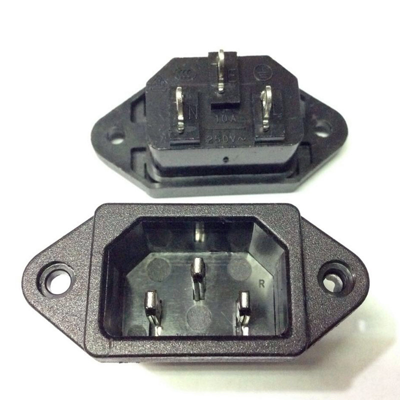 AC Power Socket Mother Socket for Rice Cooker 10A/250V 3-Pin Socket Type