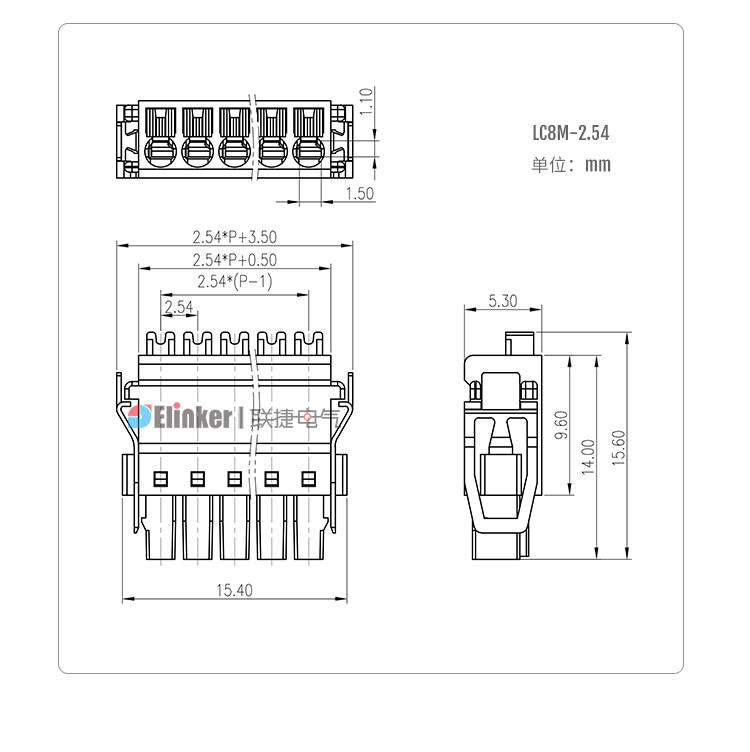 联捷厂家直销穿墙端子连接LC80C-2.54迷你微小间距插拔咨询包邮-阿里巴巴