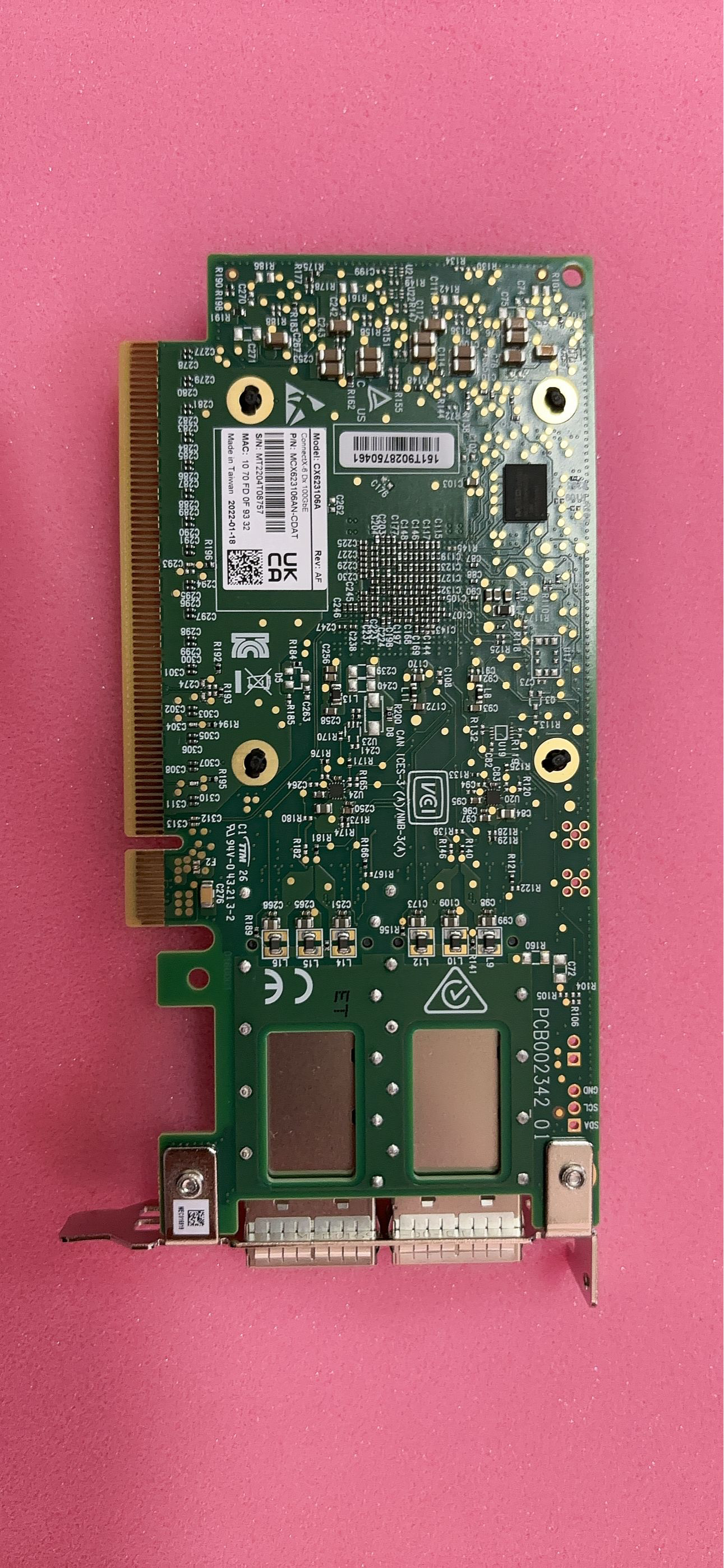 Mellanox CX623106A ConnectX-6 DX MCX623106AN-CDAT 100G