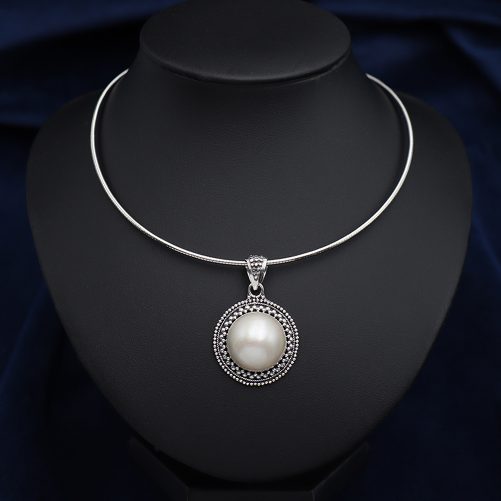 S925纯银 镀白金防氧化 锁骨简约成人素圈 软项圈项链细高级感女-Taobao Malaysia