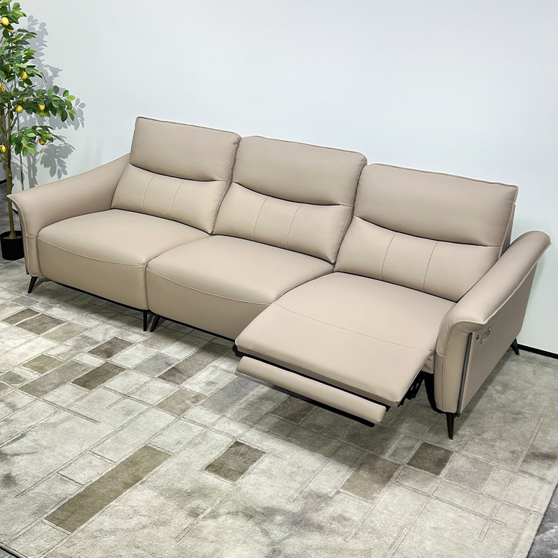 Leather electric sofa with zero-back design! italian space capsule ...