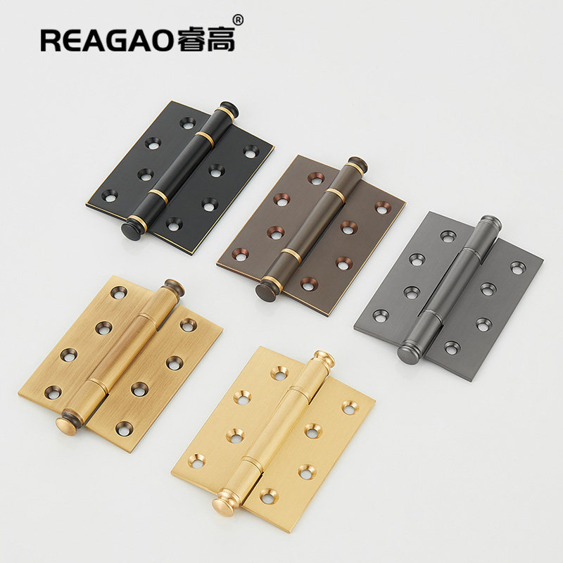 Wise High Pure Copper Hinge Wood Door Hinged House Door Mute Thickened Loose-leaf 4 Inch primary ...