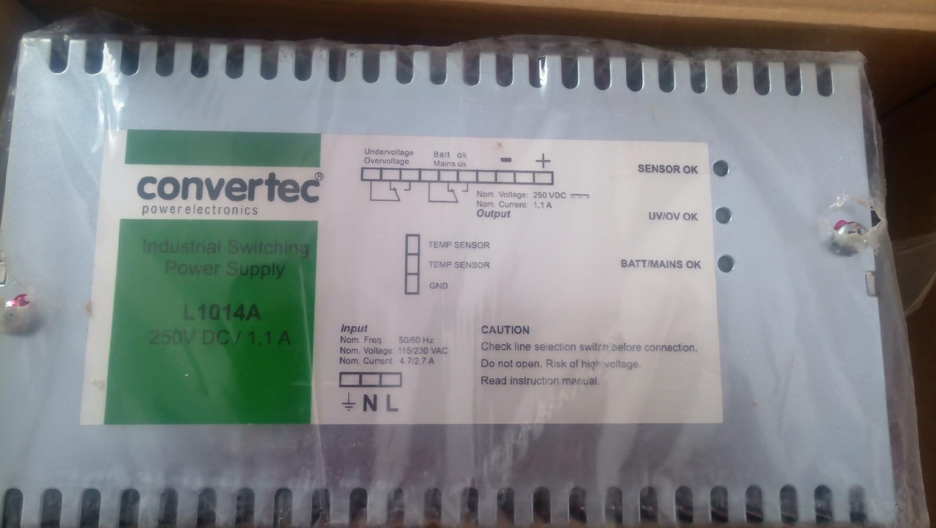 德国CONVERTEC充电器SSB变桨充电器 L1014A(250VDC/1.1A)