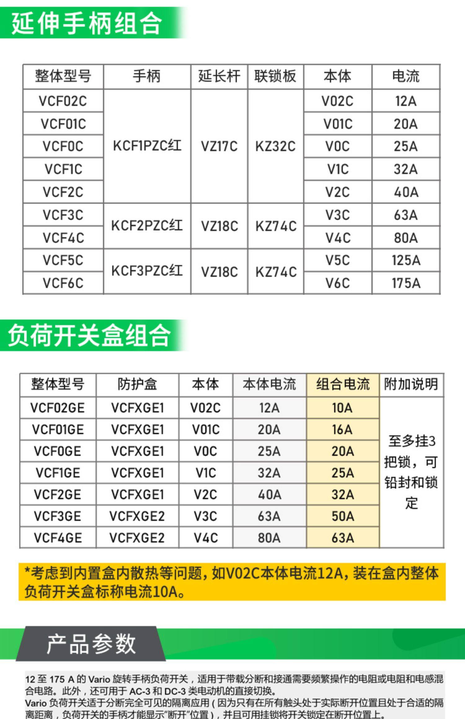 施耐德负荷开关20A 3P隔离本体VC01C手柄KCF1PZC柜门总开63A 125A-阿里巴巴