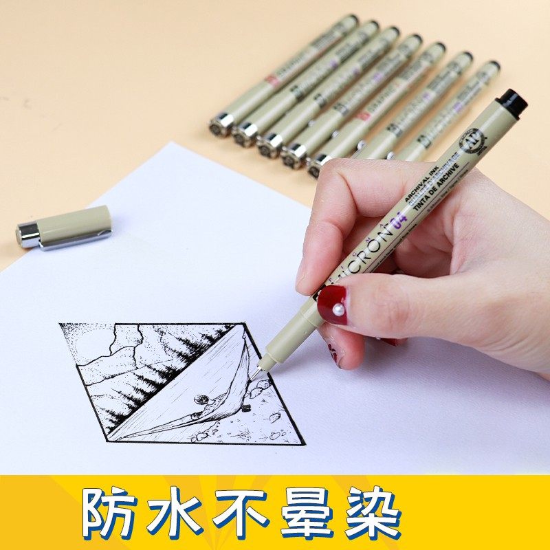 [USD 5.81] Japanese Sakura Sakura Needle Pen Waterproof Crosshair Pen ...