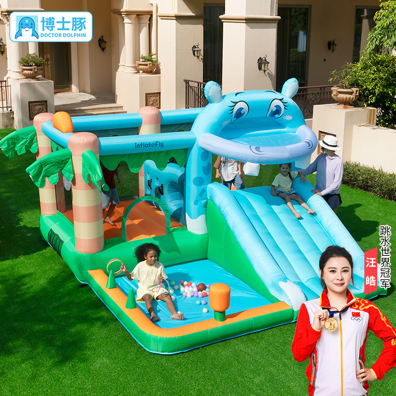 Dr. dolphin hippo inflatable castle: the new favorite for family fun ...