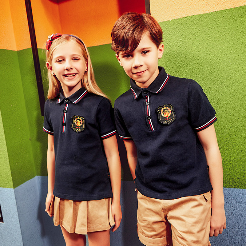 Dallund summer short-sleeved kindergarten school uniform set primary ...