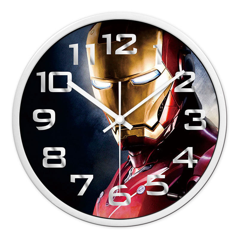 Children's room wall clock Transformers bumblebee wall clock creative ...