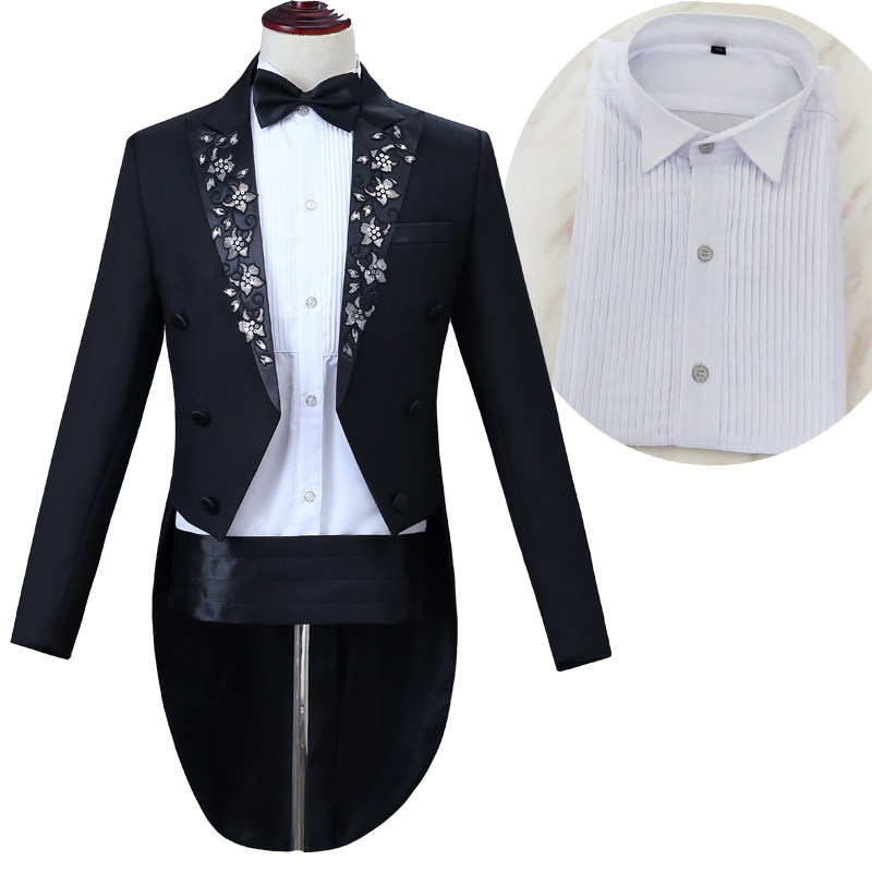 [USD 100.57] Men's suit tuxedo suit stage costume conductor costume ...