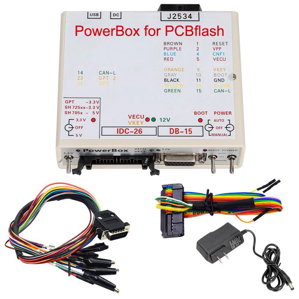 OBD协议跳线盒PowerBox for PCMFlash KTM JTAG Hitachi J2534