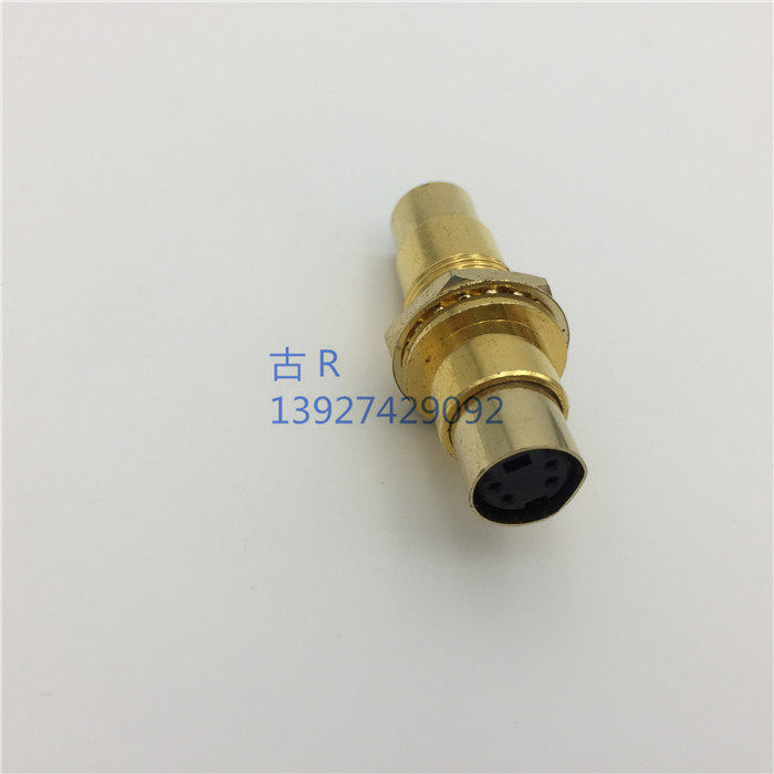 Gold-plated copper 4-core S-terminal female-to-female straight-through ...