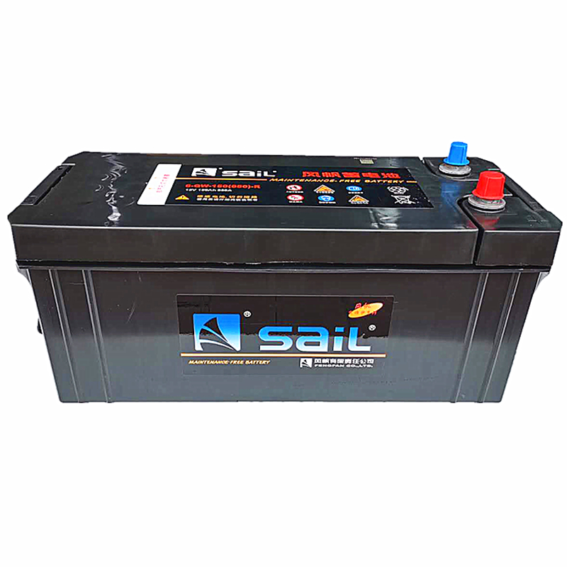 Sail battery Brand new 12V150ah car dry battery 6-QW-Generator forklift truck engineering vehicle