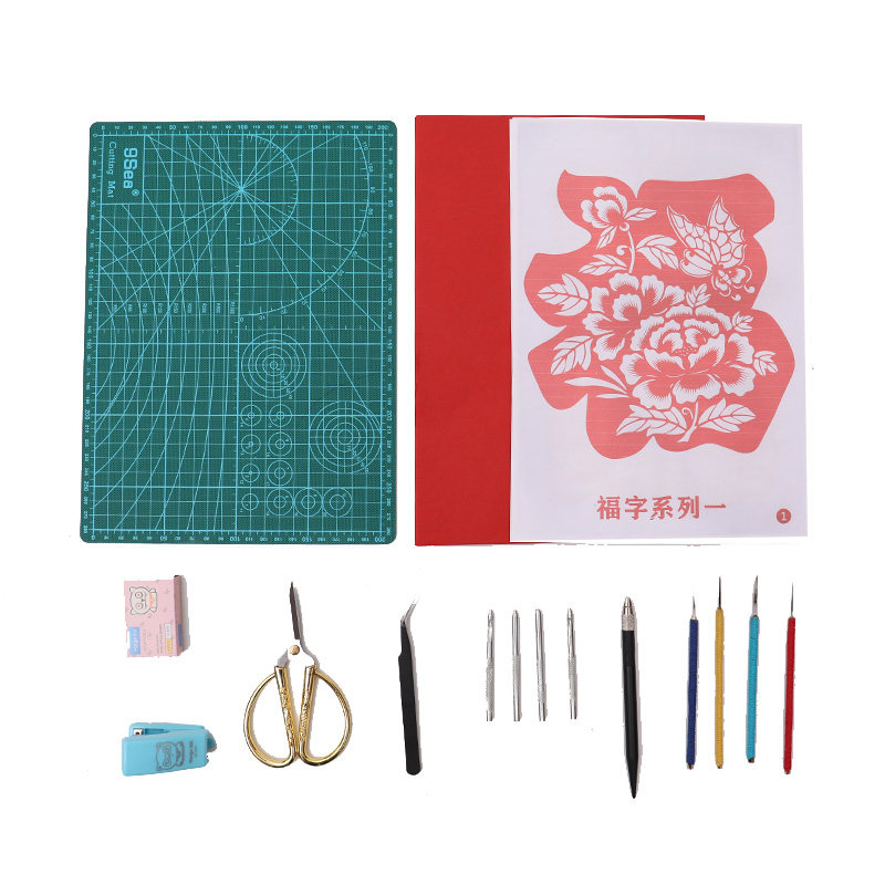 Paper-cutting paper tool set handmade homemade diy material package ...
