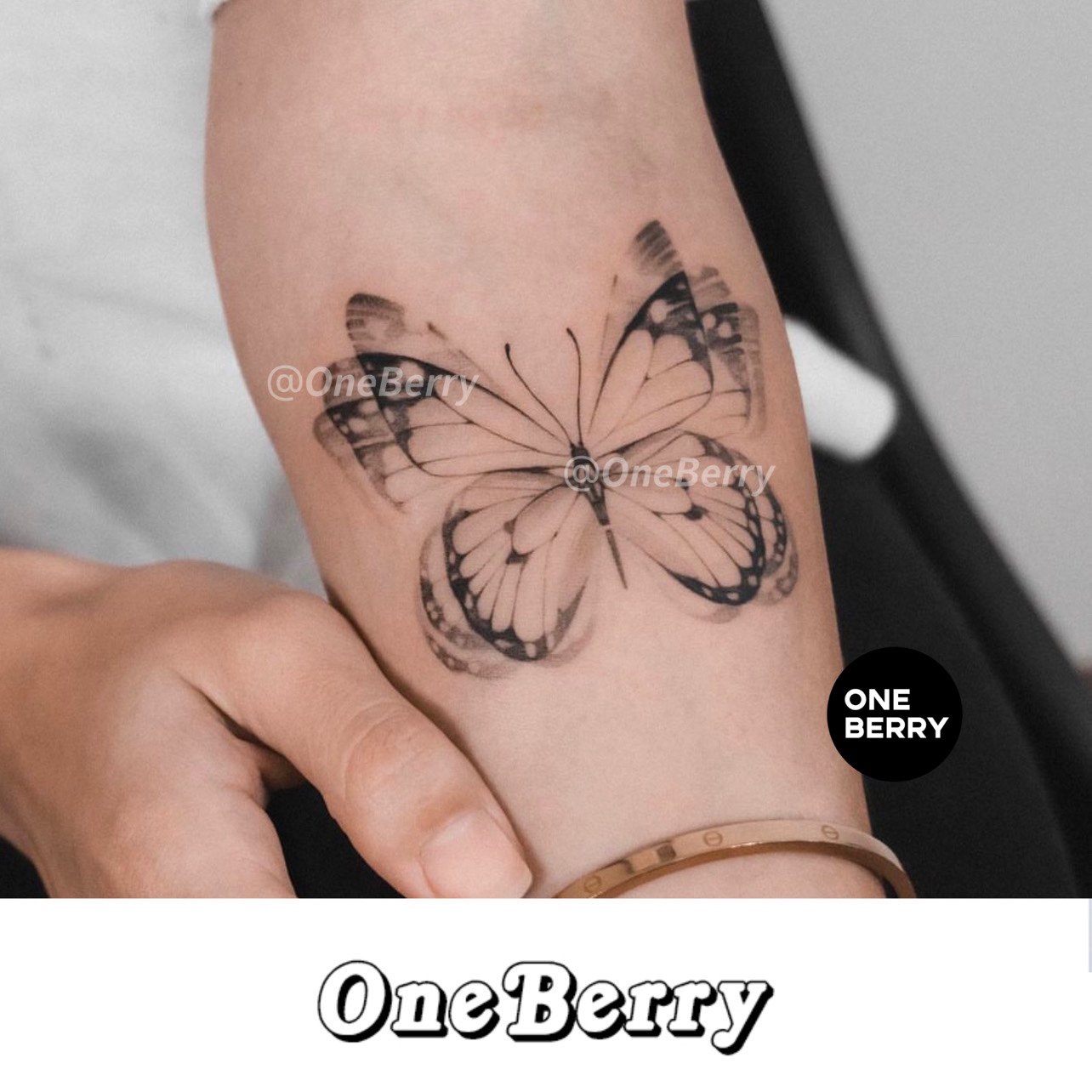 OneBerry振翅蝴蝶纹身贴8张，夏日甜酷女生防水纹身贴纸，让你成为派对焦点！ -身体彩妆-淘宝好物网