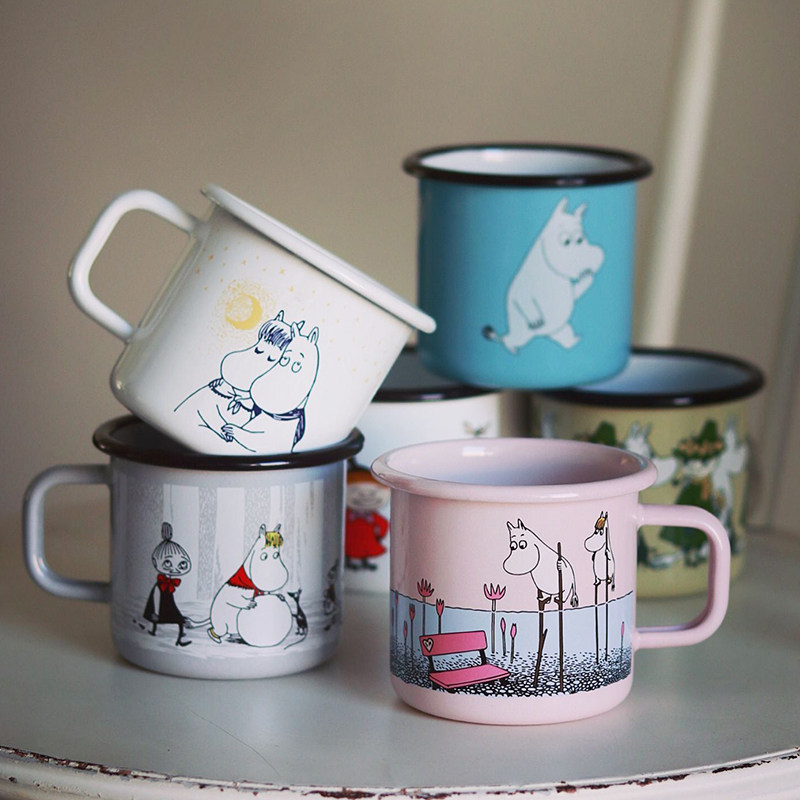 Finland muurla moomin enamel cup moomin cup Children's cute water cup ...