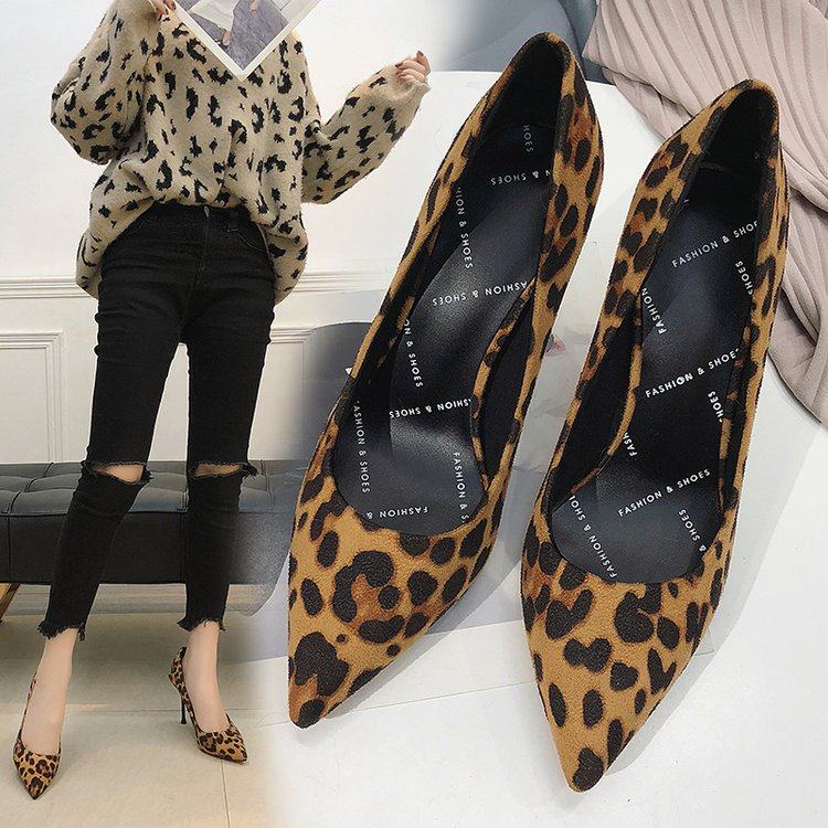 Europe and America sexy leopard high heels children 2019 spring new ...