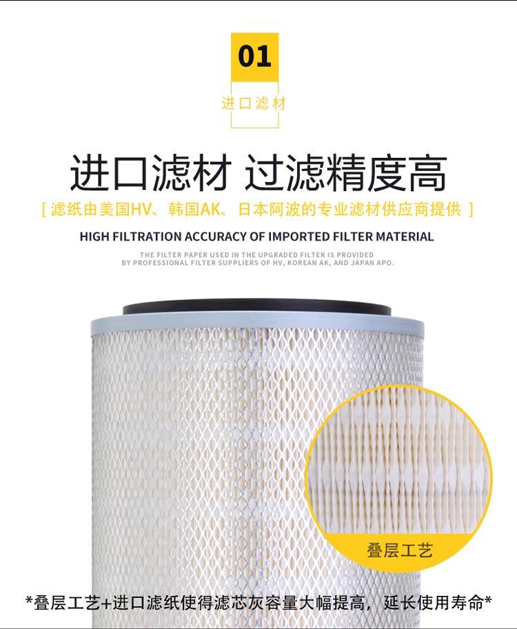 适配康明斯K19/K38空气滤芯格AF872 弗列加滤清器4095069 3018042-阿里巴巴