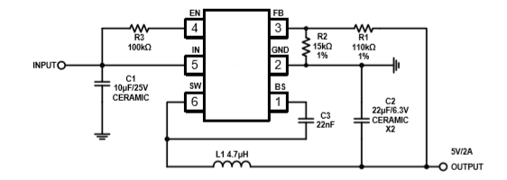 A6161v SOT23-6 Input 4 5V-16V 2A synchronous buck IC Original SHOUDING