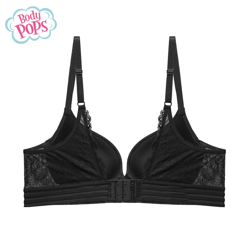 bodypops new solid color lace sexy gathered comfortable bowknot bra ...