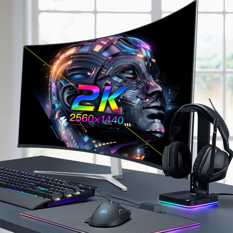 HKC 32 inch 2K 144Hz curved computer monitor ultra-thin borderless ...