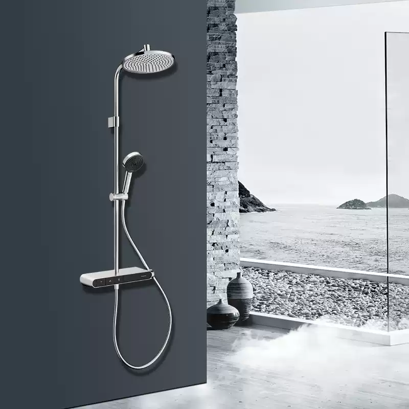 汉斯格雅恒温花洒组 沛适飞大顶喷升降支架双龙头